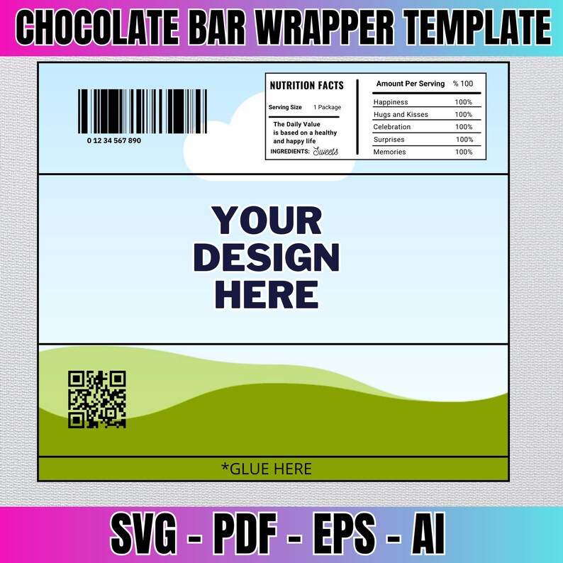 Chocolate Bar Wrapper Template: Party Favor Label (digital Download) - Etsy