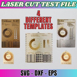 Laser Test File, Laser Cut Files, Lightburn Test File, Glowforge Test ...