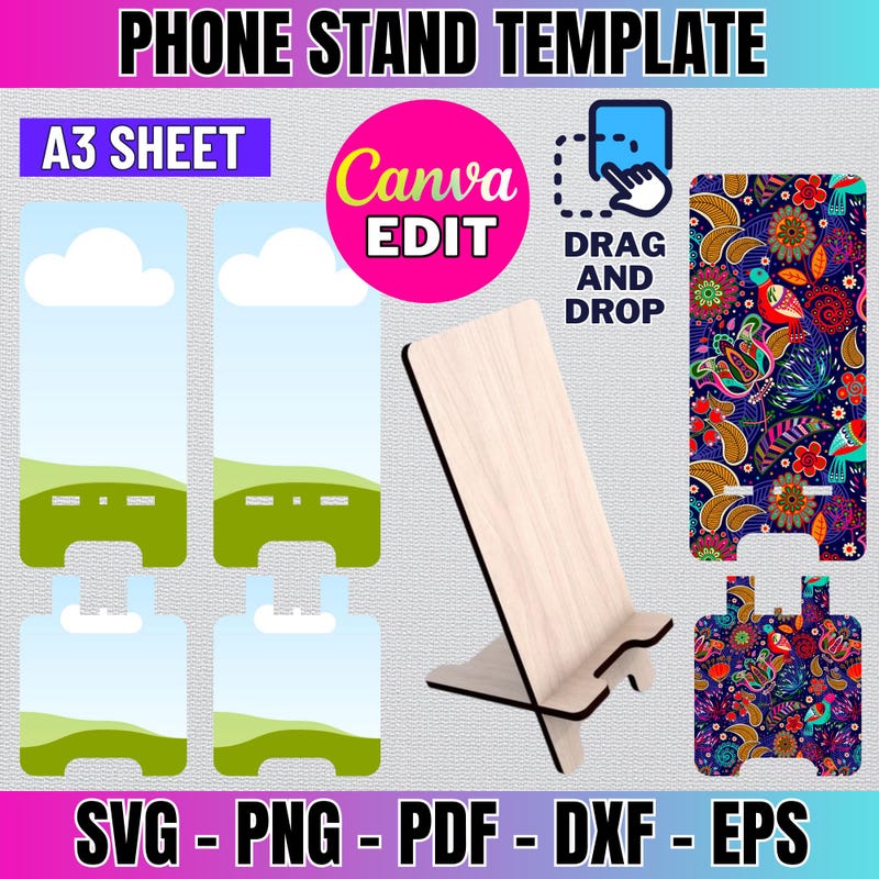 Phone Stand Template - Etsy