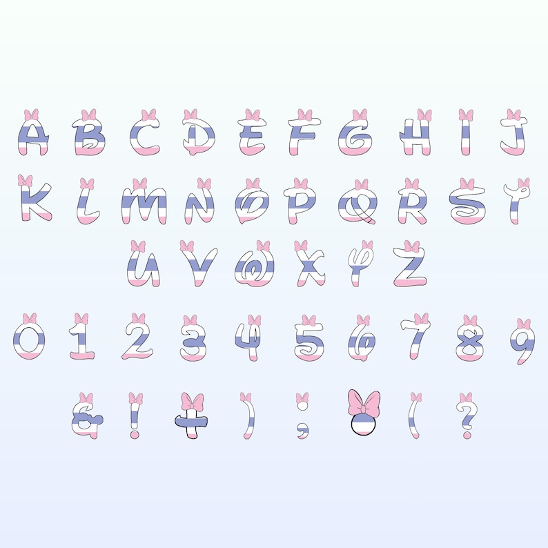 Mickey Mouse Alphabet SVG, Disney Font Mega Bundle (digital Download ...
