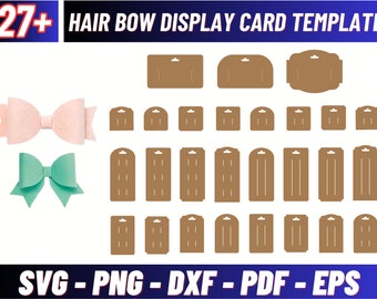 Bow Holder Svg, Hair Bow Display Card, Hair Clip Holder Svg, Hair Bow ...