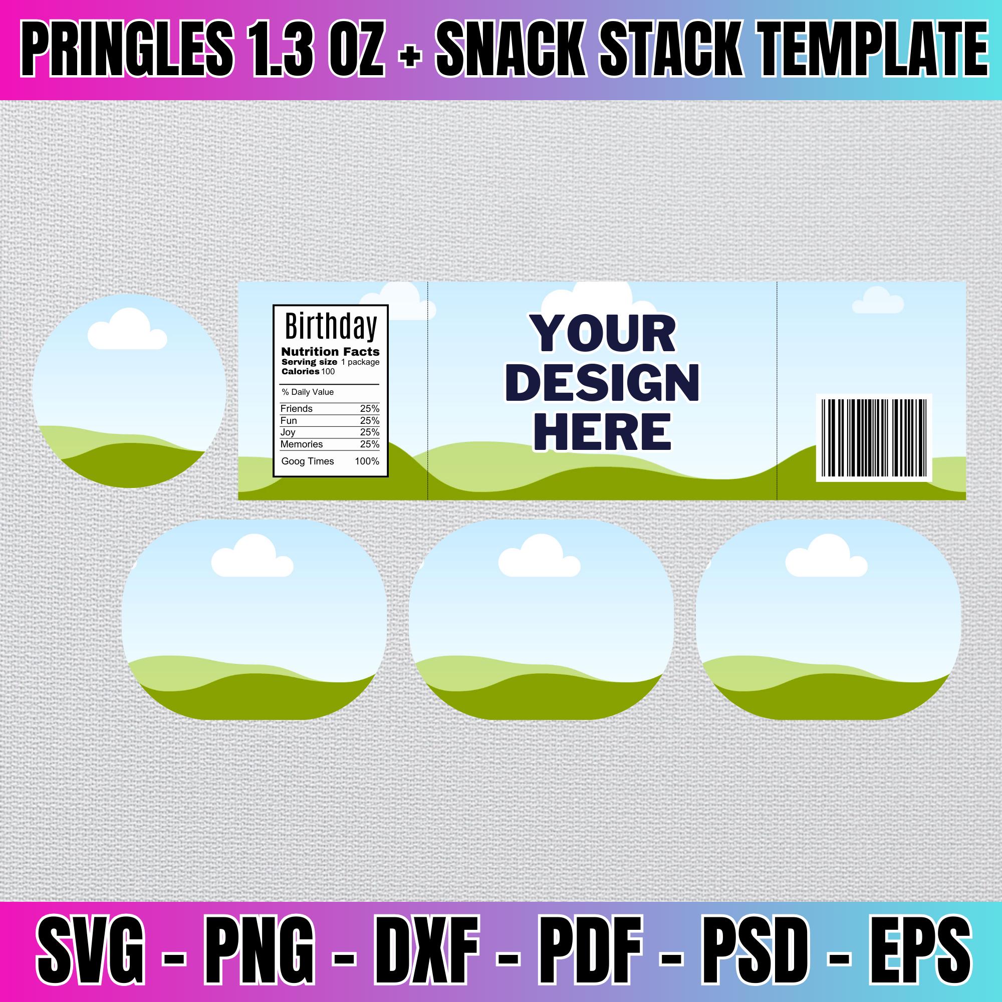Pringles 1.3 Oz Label Template: Snack Stack Chip Topper (digital ...