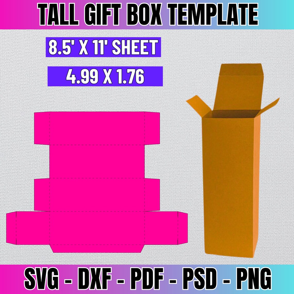 Tall Gable Box Template: DIY Party Favor (digital Download) - Etsy