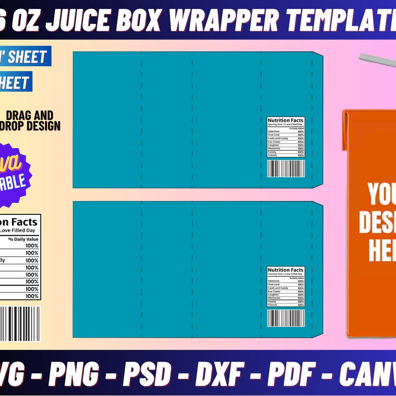 Juice Box Wrapper - Etsy