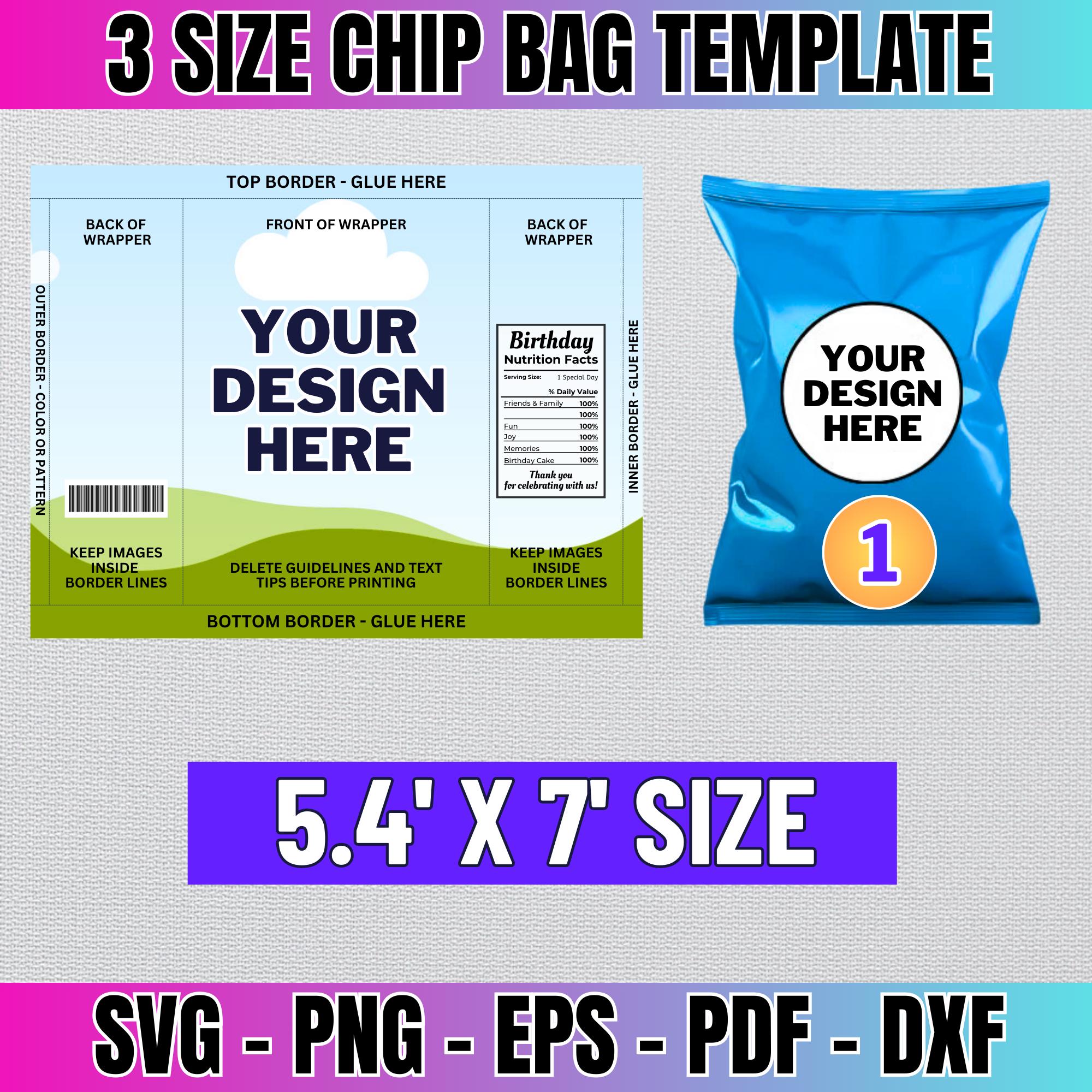 Chip Bag Template Bundle: 3 Sizes, Party Favor (digital Download) - Etsy