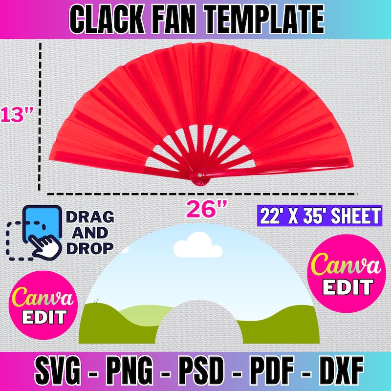 Sublimation Clack Fan Blanks - Etsy