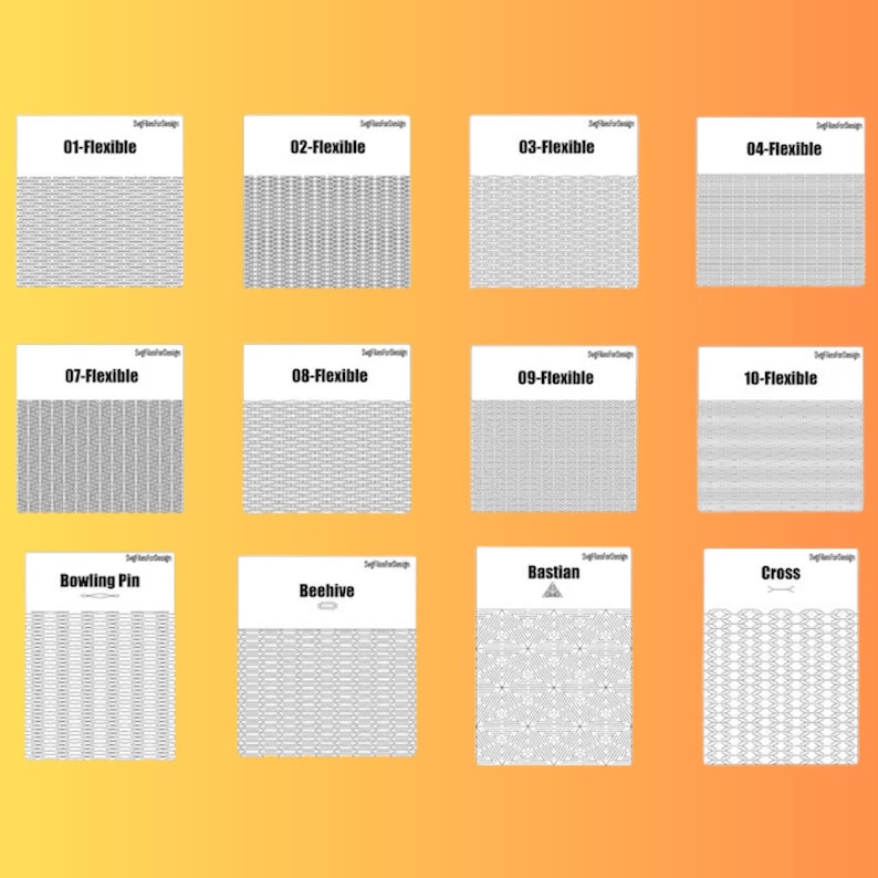 Flexible Living Hinge Laser Cut Files: 70+ Patterns (digital Download ...