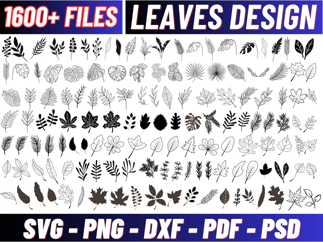 Leaves Svg, Fall Leaves Svg, Hand Drawn Leaves Svg, Leaves Dividers Svg ...