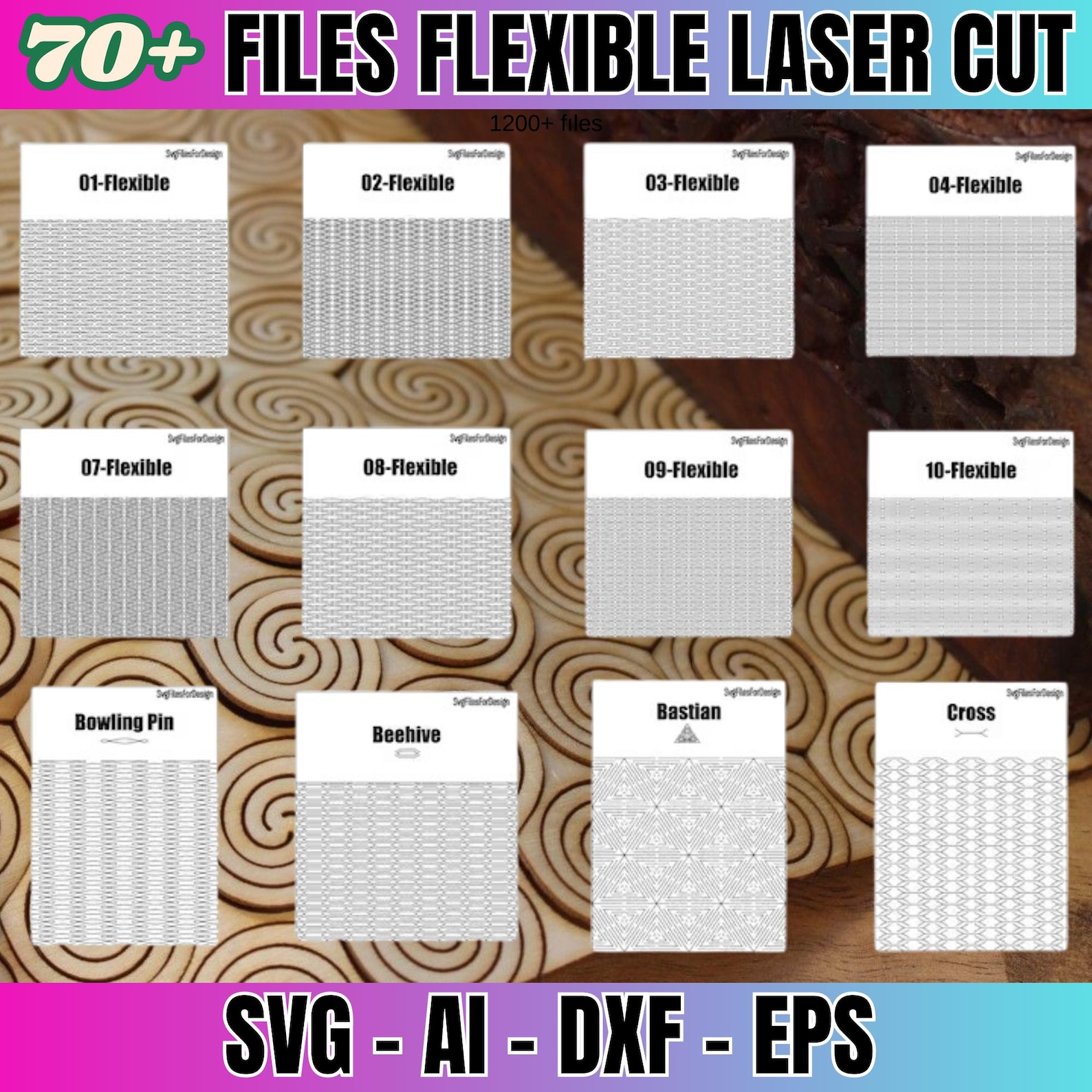 Flexible Laser Cut, Flexible Living Hinge Laser Cut Files, Flexible ...
