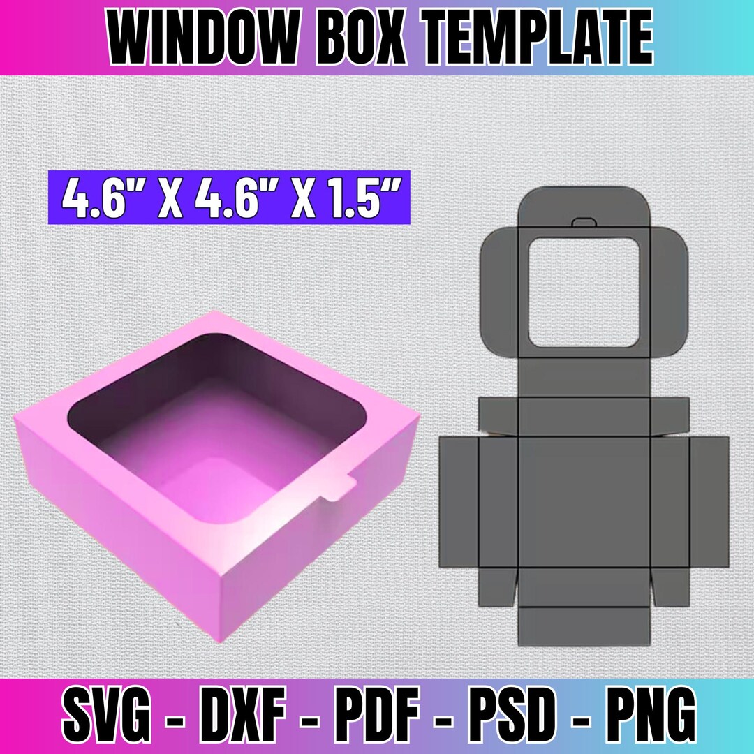 Window Box Template Svg, Gift Box Svg, Bow Box Template, Svg for Cricut ...