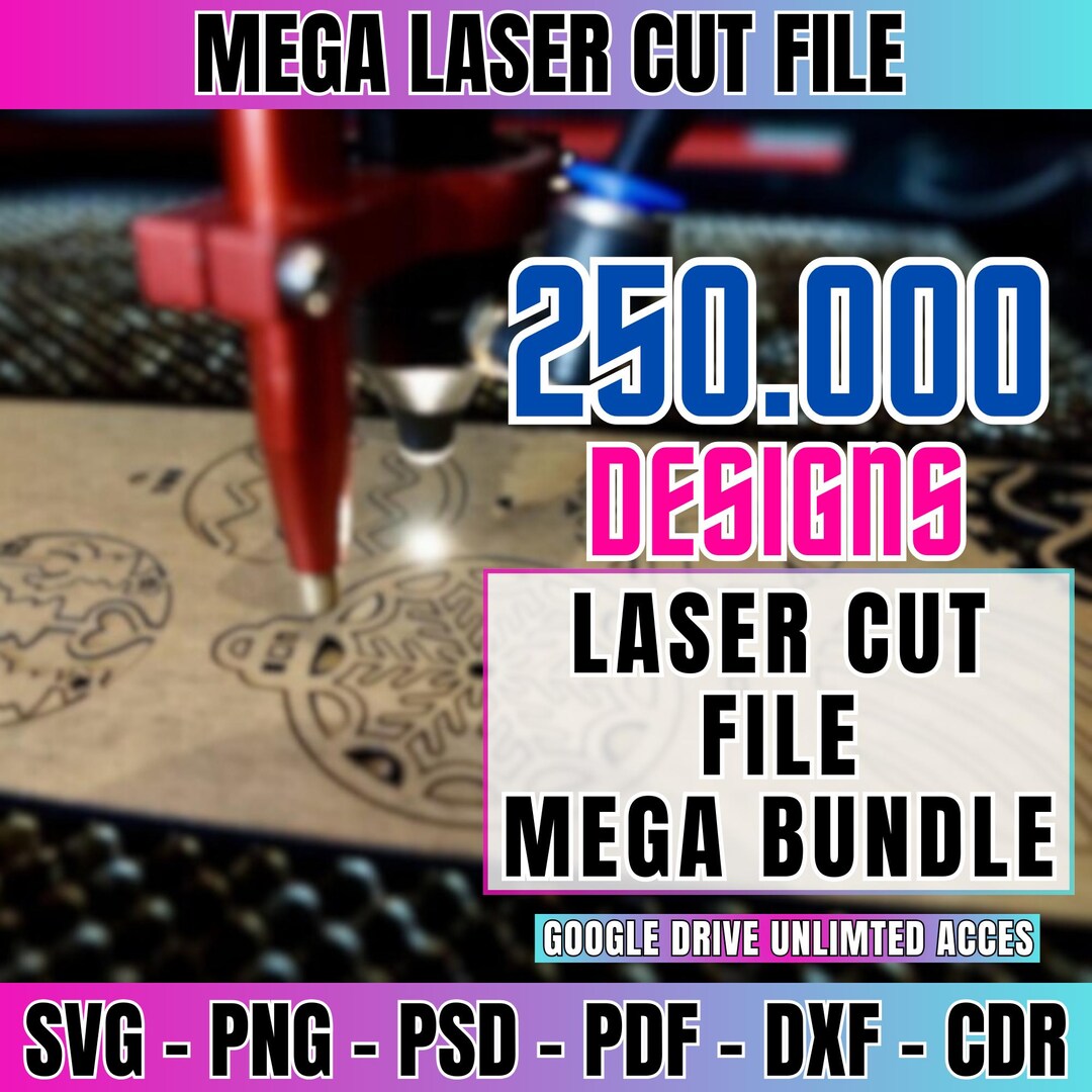 250.000 Mega Laser Cut Bundle, Laser Cut File, Engraving Patterns ...