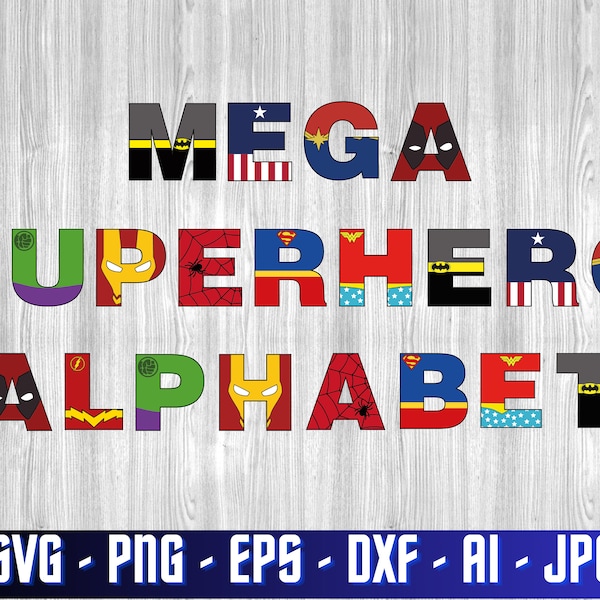 Superhero Svg - Etsy