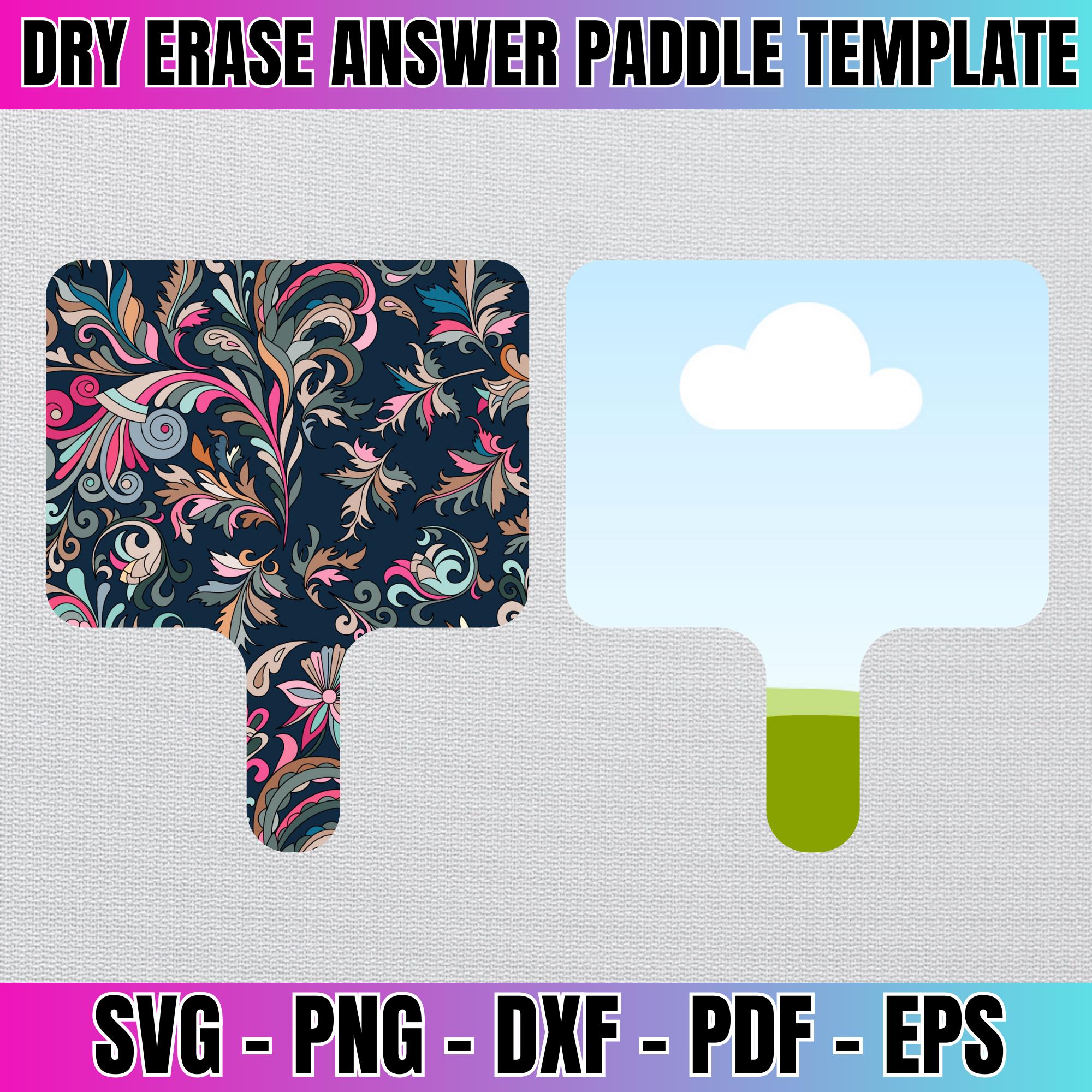 Dry Erase Answer Paddle Template: Canva, Cricut, Sublimation (digital ...