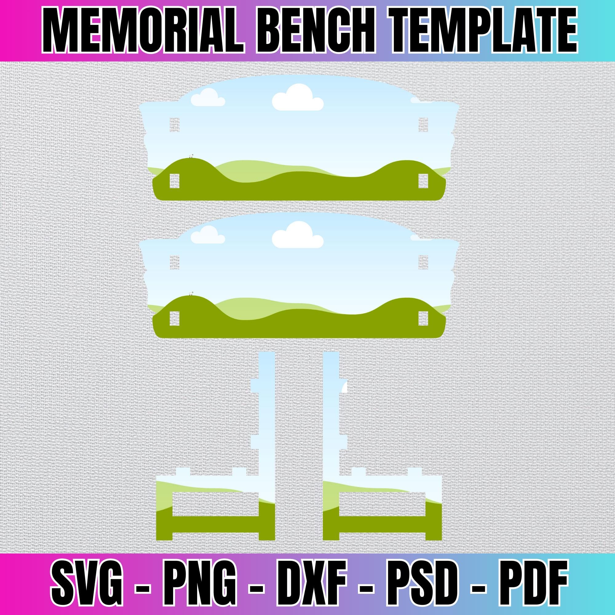 Memorial Bench Template: Laser Cut Files (digital Download) - Etsy