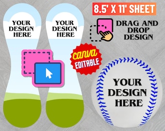 Baseball Panel Template Svg, Baseball Leather Blank Template, Photo ...