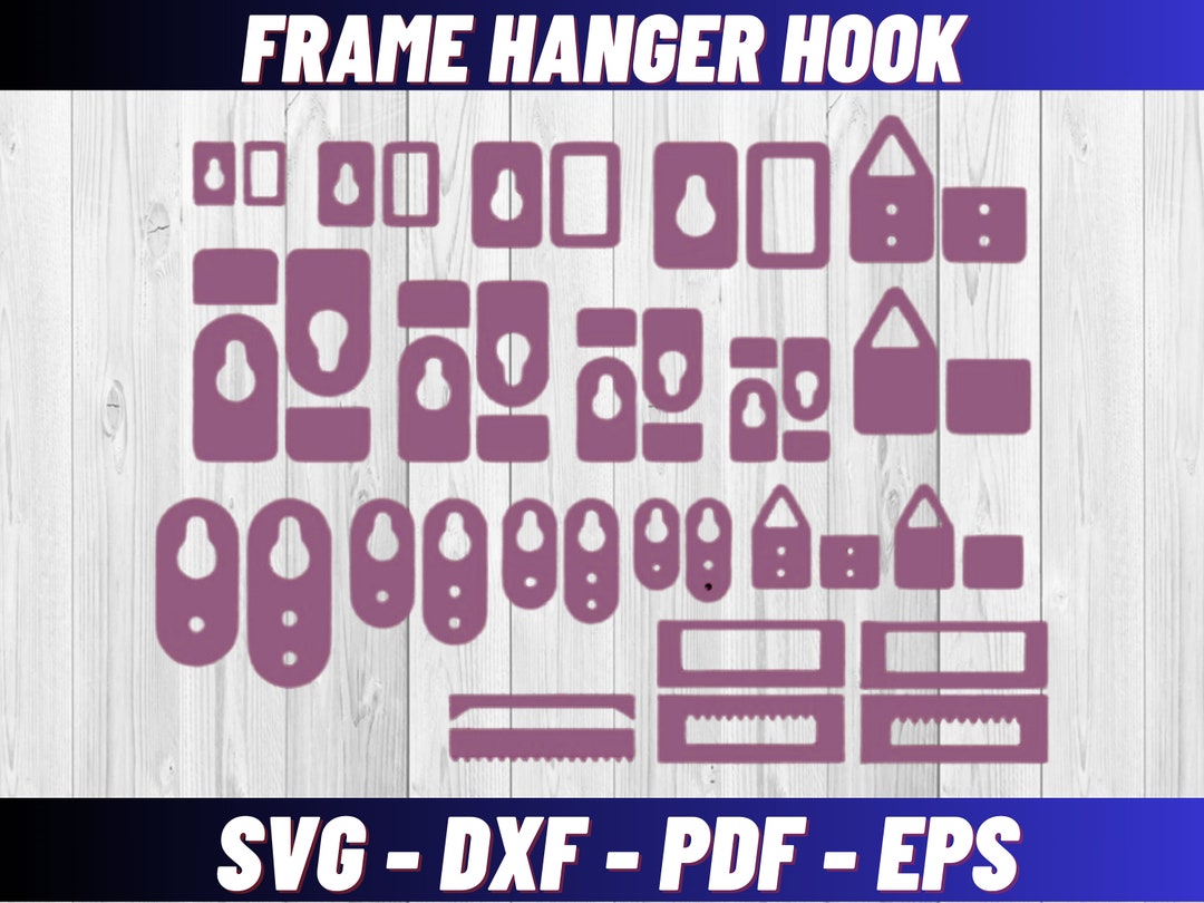 Photo Frame Hanger Hooks Laser Cut, Photo Hanger Svg, Sawtooth Hook ...