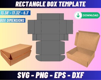 Rectangle Box Template Svg, Box Template Svg, Packaging Box Svg ...