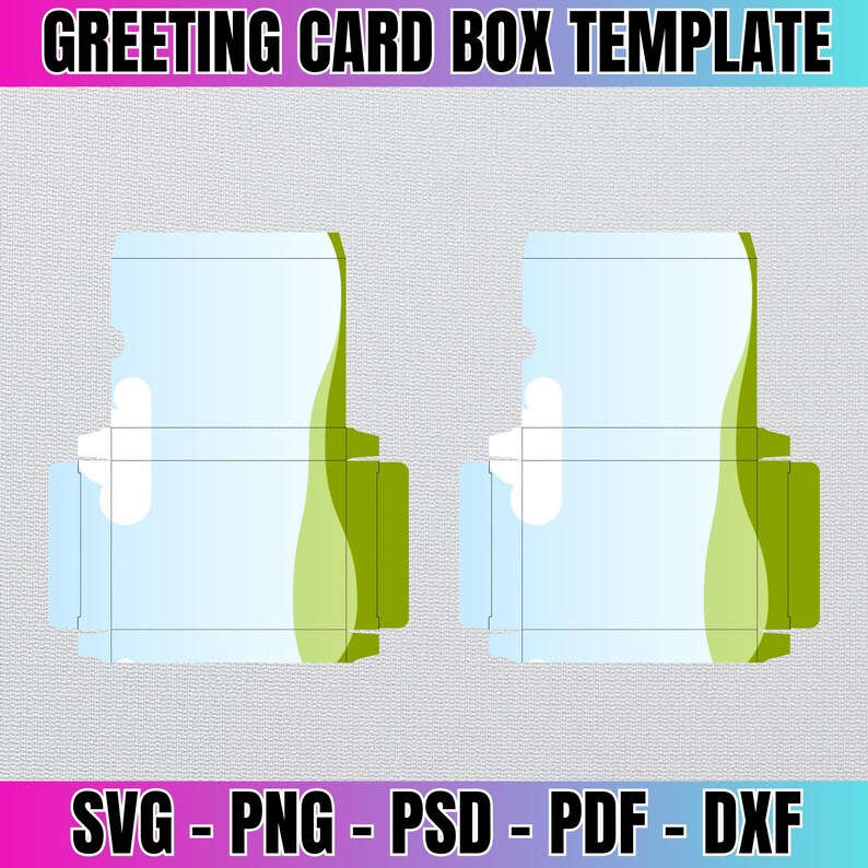 Greeting Card Box Template, Cut Files (digital Download) - Etsy