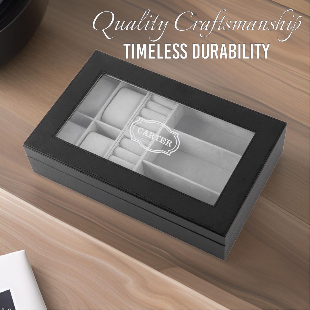 Mens Jewelry Box, Watch Box, Gifts for Men, Personalized Jewelry Box ...