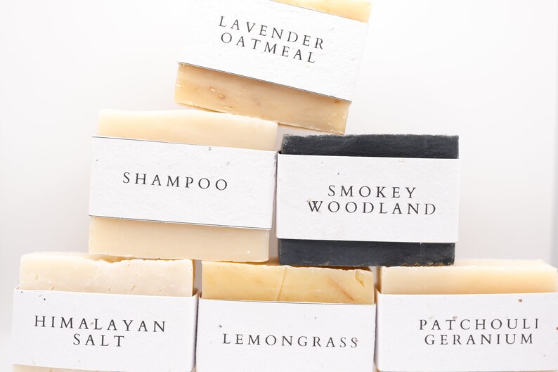 6 Soap Bars Bundle / Eco Friendly and Biodegradable Packaging / 100% ...