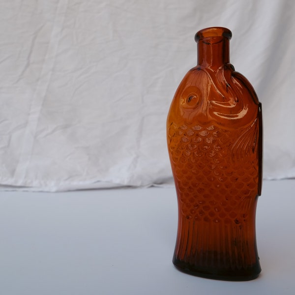 Amber Fish Bottle - Etsy