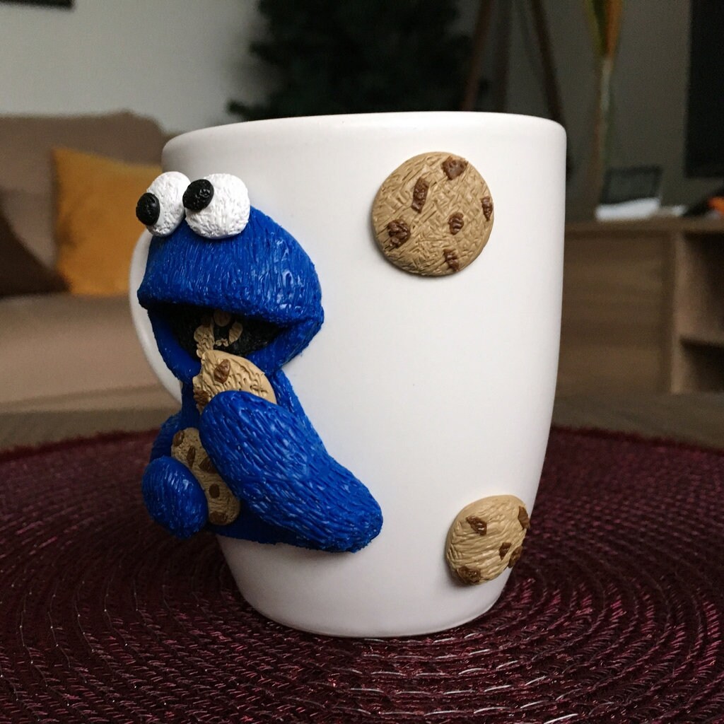 Cookie Monster 3D Design Cup - Etsy