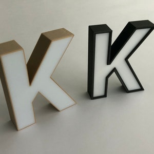 3D Illuminated Letters, Wood Fiber Frame for Indoor Use - Etsy