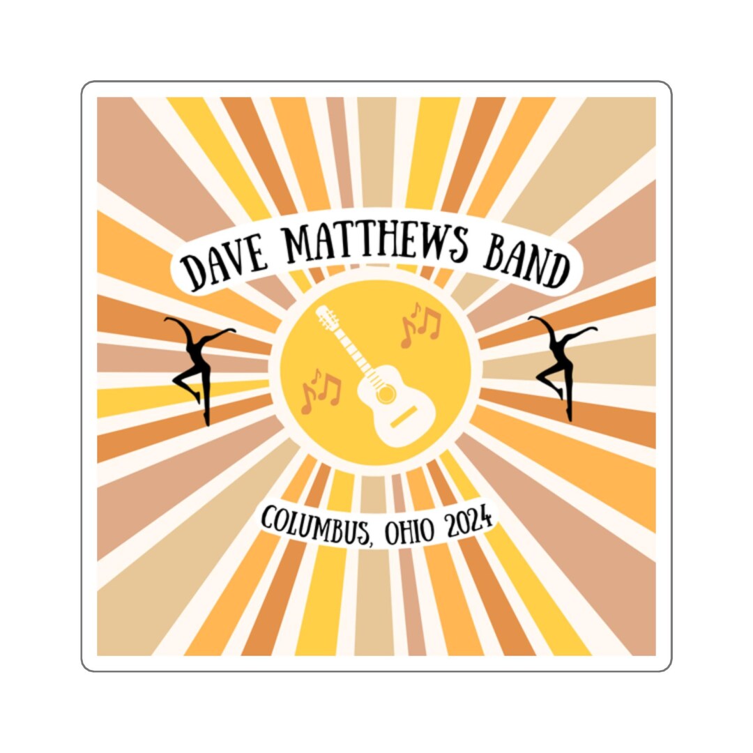 DMB Columbus Ohio 2024 Square Stickers Music Concert Memorabilia ...