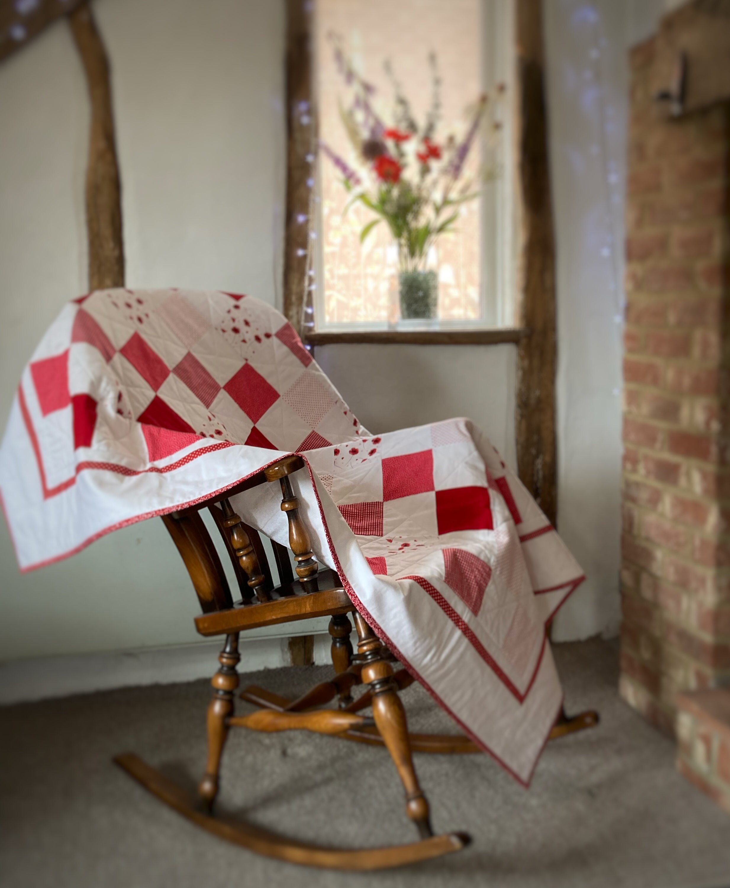 White and Red Square / Checkerboard Quilt Pattern, Pdf, Easy Sewing ...