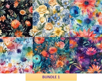 Bundle of 10 Assorted Digital Seamless Floral Medley Design Patterns - Etsy