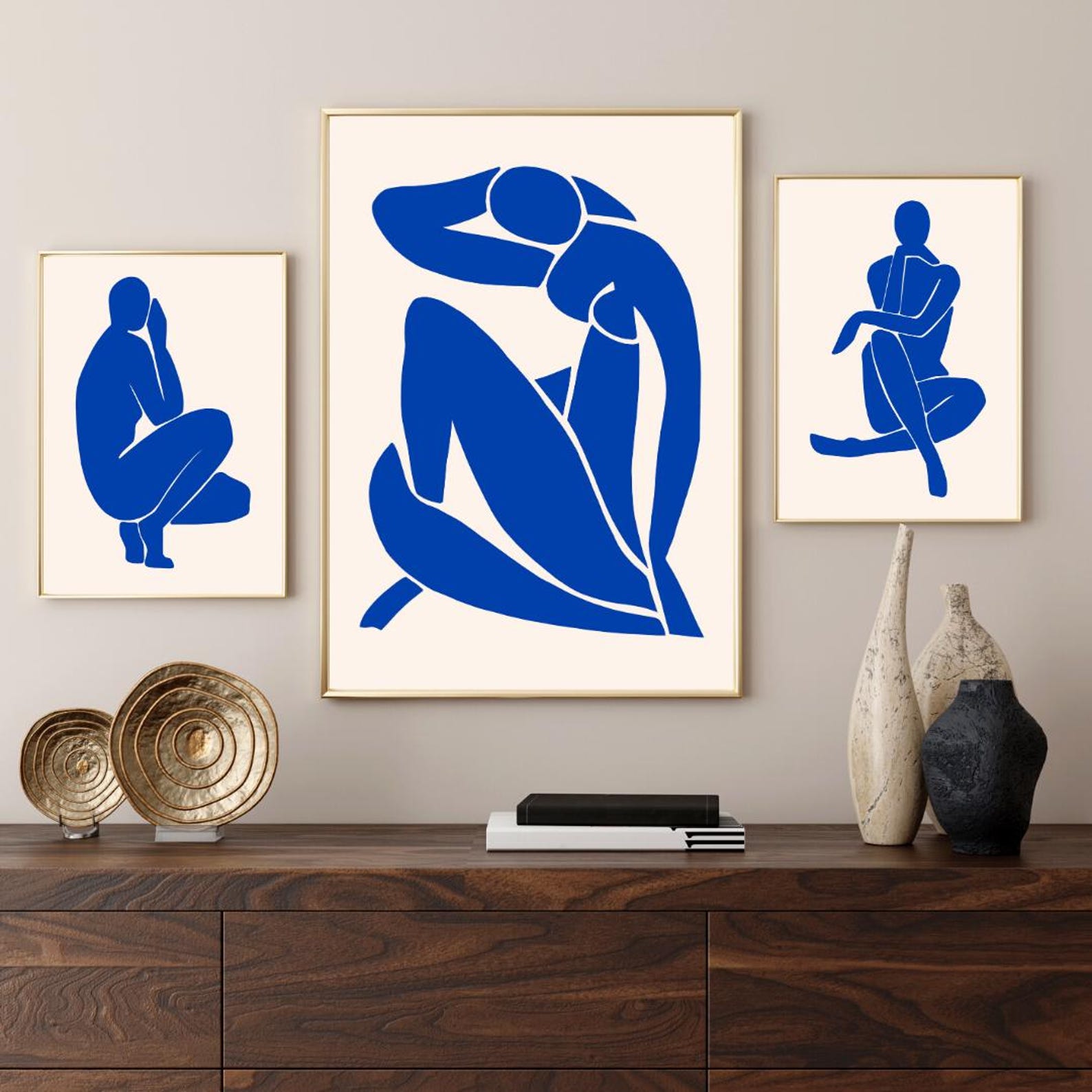 Henri Matisse Print Set of 3, Blue Wall Art, Museum Posters, Exhibition ...