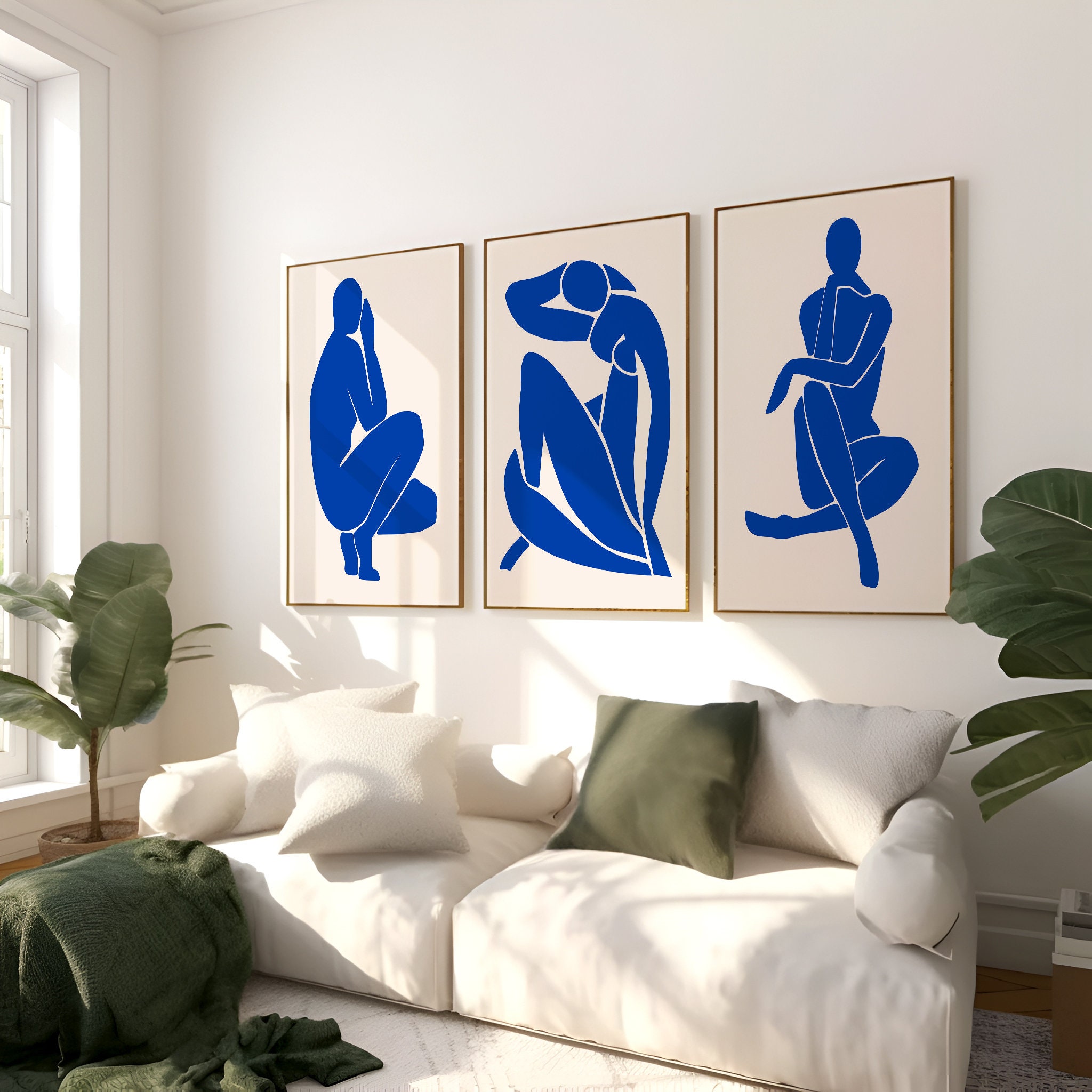 Henri Matisse Print Set of 3, Blue Wall Art, Museum Posters, Exhibition ...