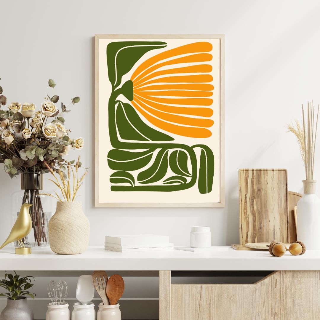 Set of 8 Abstract Modern Flower Prints,botanical Prints, Eclectic ...