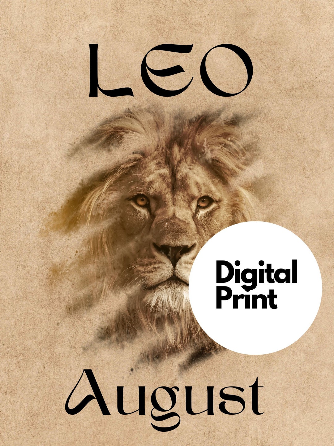 Leo August Birth Year Poster - Etsy