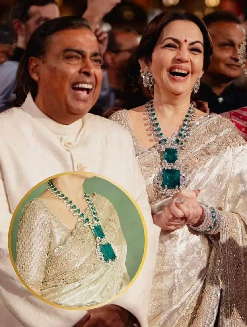 Nita Ambani Inspired Indian Pakistani Wedding Bollywood Green Emerald ...