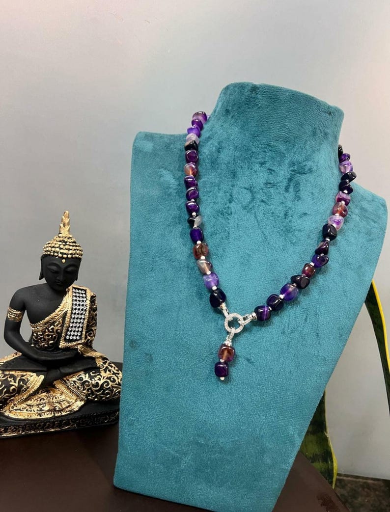 4 in 1 Wearable Crystal Stone Natural Look Beads Necklace Set/ Indian ...