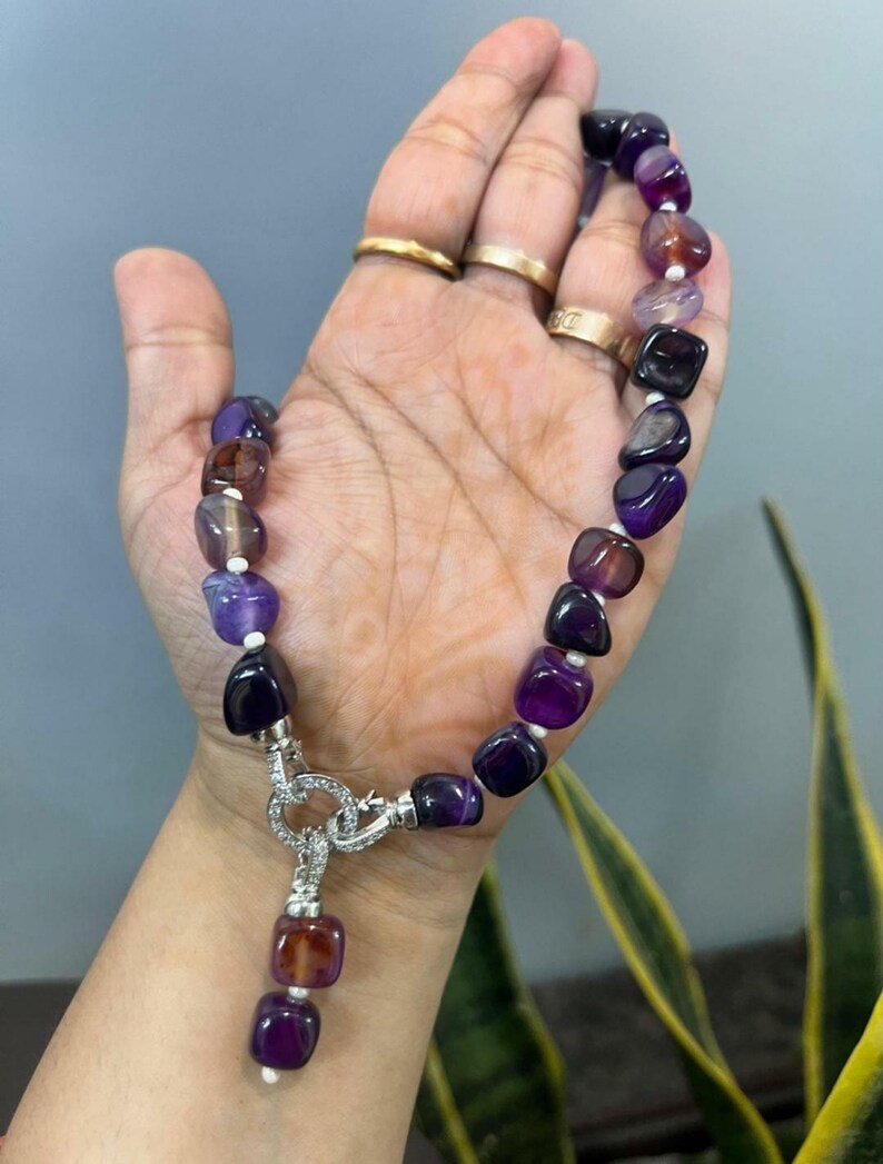 4 in 1 Wearable Crystal Stone Natural Look Beads Necklace Set/ Indian ...