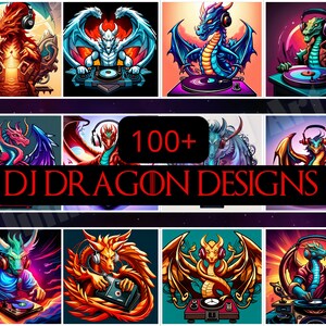 100 Dragon Digital Colorful Instant Download Designs AI Prompt Idea ...