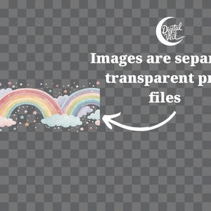 Rainbow Watercolor Borders PNG | Seamless Digital Frames | Commercial ...