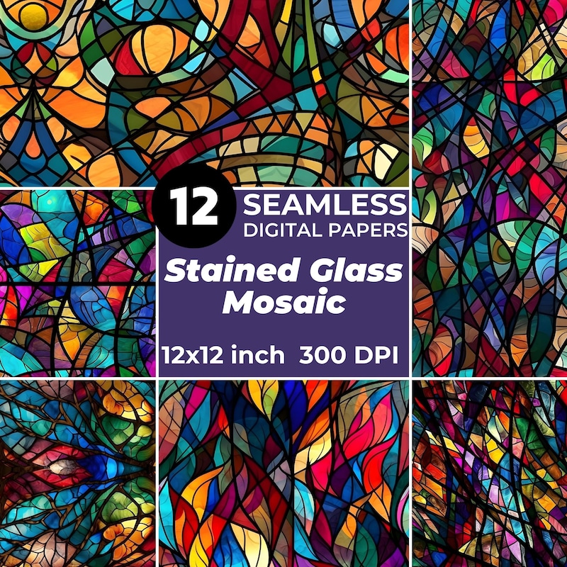 Stained Glass Print - Etsy