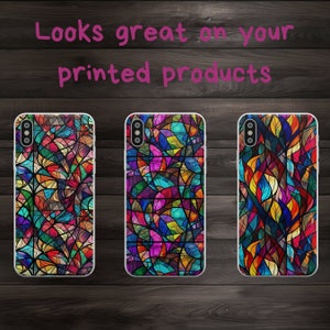 Beautiful Stained Glass Seamless Patterns Digital Paper - Etsy