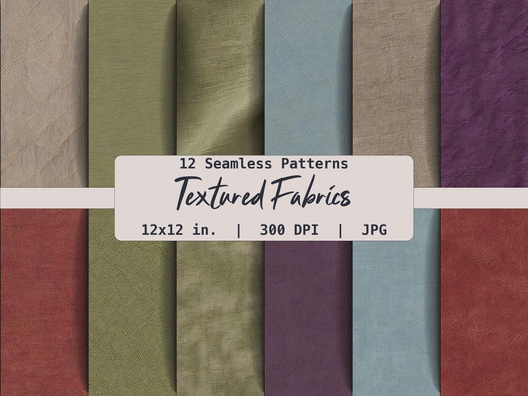 Textured Fabric Digital Paper Pack, Linen Canvas Backgrounds, Natural ...