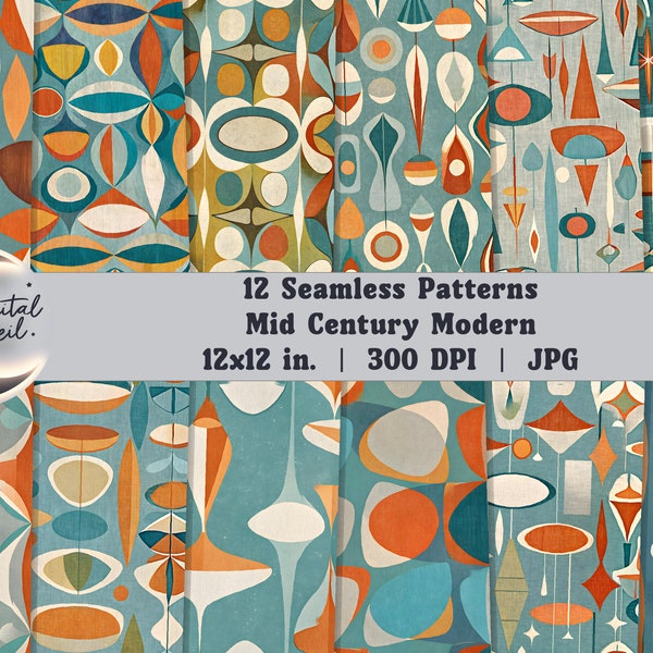 Mid Century Modern Patterns - Etsy