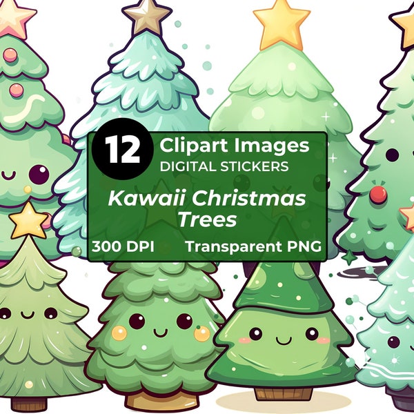Kawaii Cute Christmas PNG Bundle - Etsy Canada