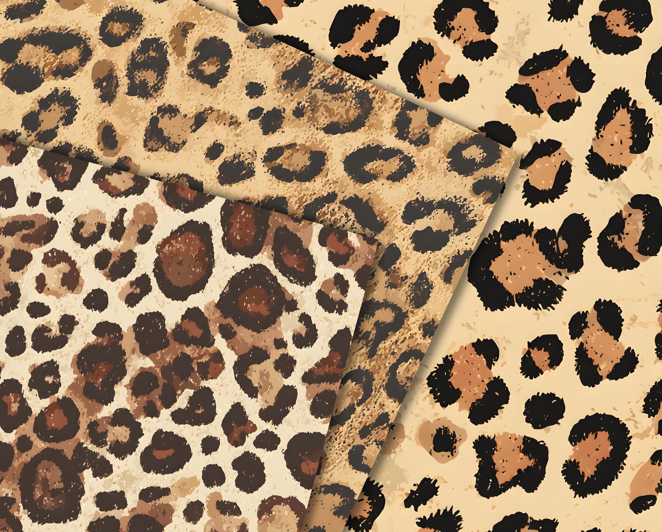 Leopard Spot Digital Paper: Seamless Animal Print Backgrounds (instant ...