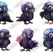 Cute Ravens Clipart, High-quality Digital & Print 12 Cliparts at 300 ...