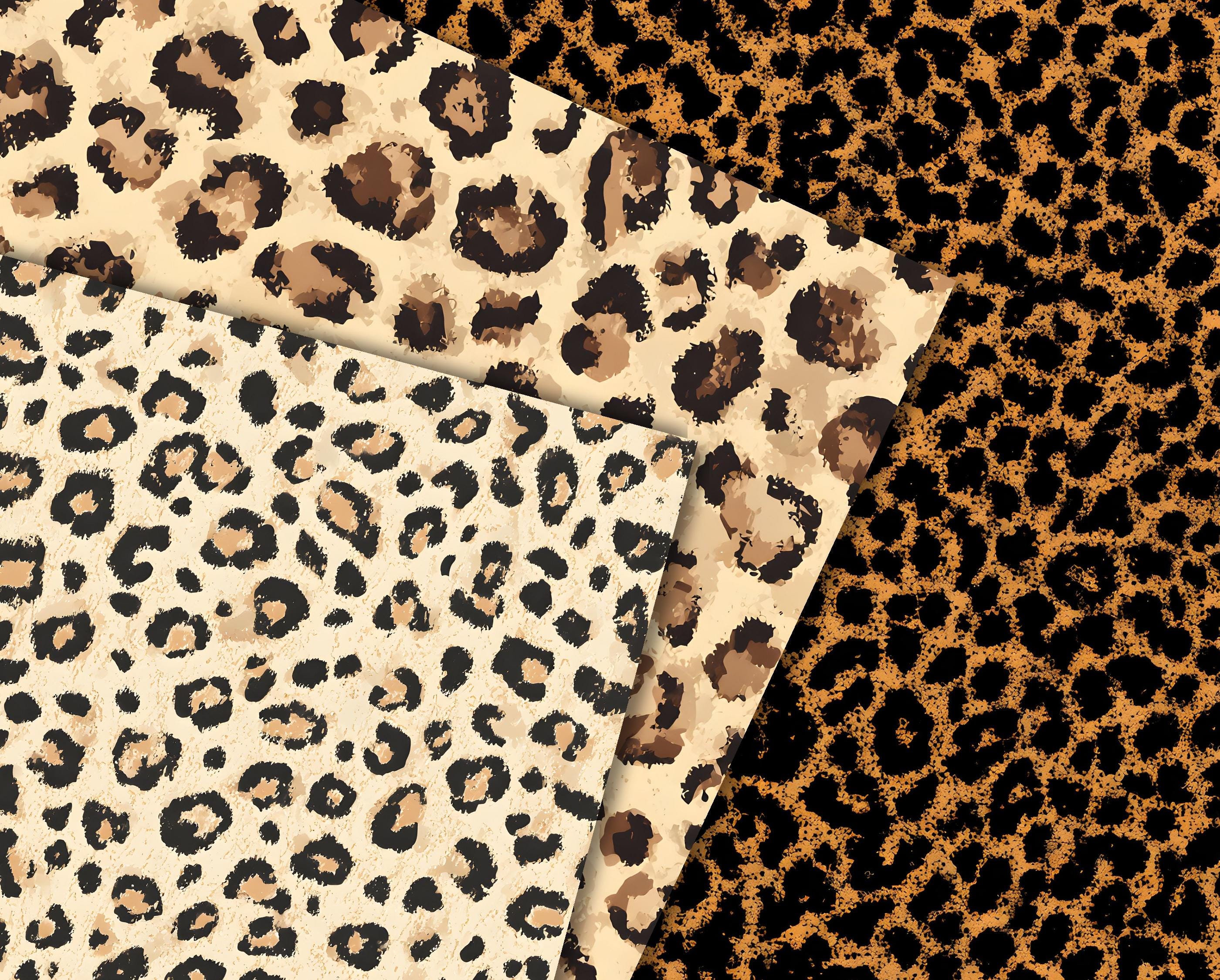 Leopard Spot Digital Paper: Seamless Animal Print Backgrounds (instant ...