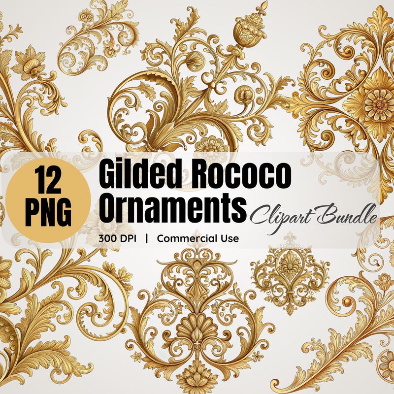 Painted Baroque Digital - Etsy