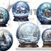 Winter Snow Globe Clipart Bundle Holiday Christmas PNG Set of 12 Snow ...