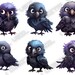 Cute Ravens Clipart, High-quality Digital & Print 12 Cliparts at 300 ...